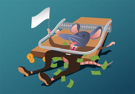 A Corrupt Mouse Caught In A Trap 148727 Vector Art At Vecteezy