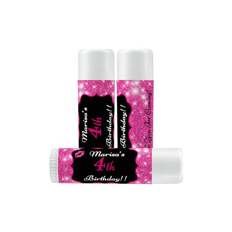 Lip Balm Labels Personalized Lip Balm Labels Birthday Lip Balm