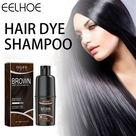 Keirinecc Black Hair Dye Shampoo Semi Permanent Hair Color Shampoo For