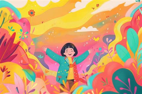 어린이 들 을 위한 일러스트레이션 프리미엄 벡터