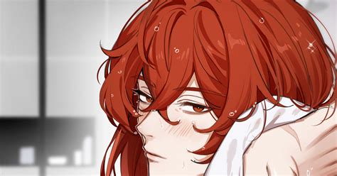 Genshin Impact Genshinimpact Diluc Shower Pixiv