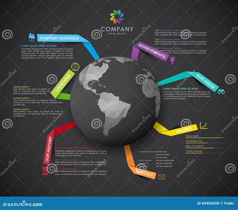 vector company infographic overview design template stock vector