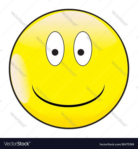 Big Eyes Smile Face Button Emoticon Royalty Free Vector