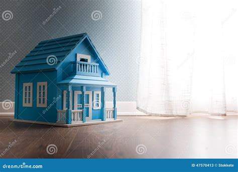 Blue Model House Stock Image Image Of Hardwood Investment 47570413