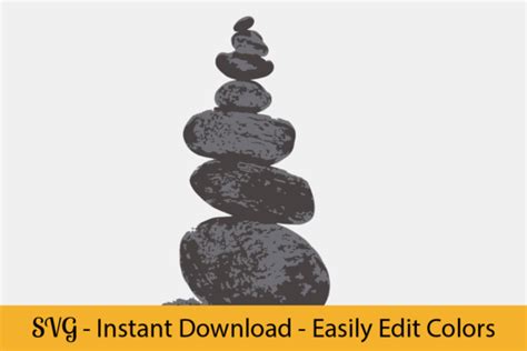 Zen Stones Meditation Svg Graphic By Template Inspired Creative Fabrica