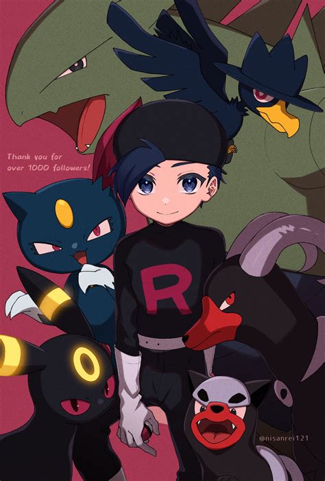 Nisanrei121 Ethan Pokemon Houndoom Houndour Murkrow Sneasel Tyranitar Umbreon Nintendo