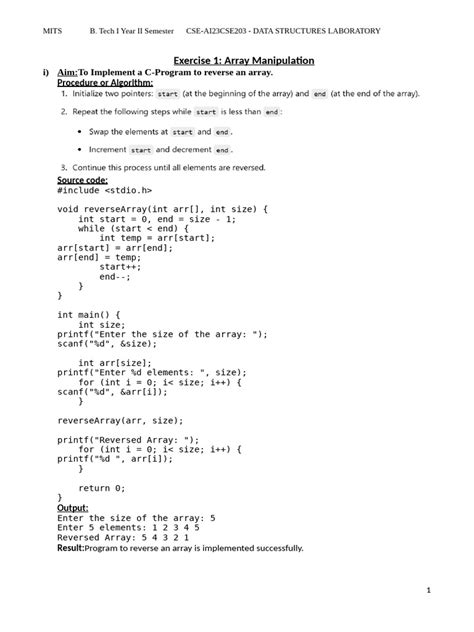 exercise 1 data structures lab pdf computer engineering