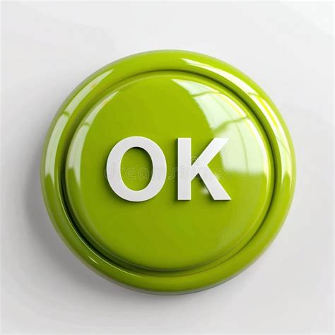 Stylish 3d Ok Button Icons On White Background Generative Ai Stock