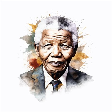 Premium Vector Portrait Of Nelson Mandela Vector Illustration
