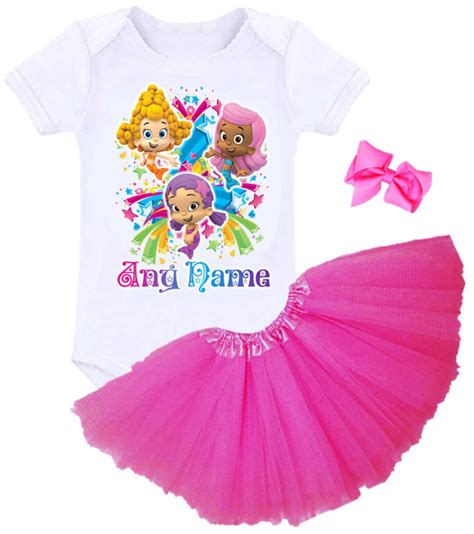 Bubble Guppies Girls Molly Deema Oona Custom Name Hot Pink 3 Etsy