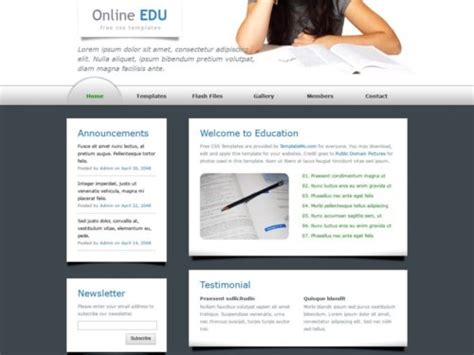 Plantillas Html Css Gratis Para Descargar Online Edu Plantillas Html Gratuitas