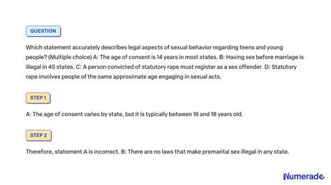 Solved Which Statement Accurately Describes Legal Aspects Of Sexual