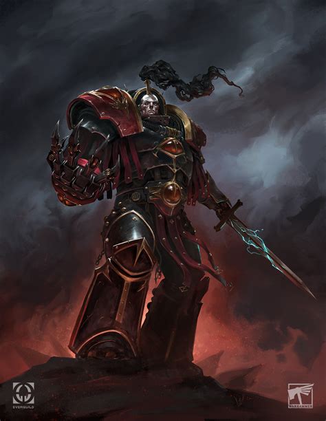 Alvarojh Art Adeptus Astartes Chaos Space Marine Warhammer 40k