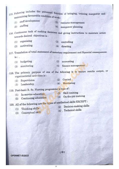 IGNOU Post Basic B Sc Nursing 2023 Question Paper PDF Download Here AglaSem Admission