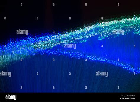 Lit Tips Of Fiber Optic Strands ©keck Maurer And Schultz Corning Glass