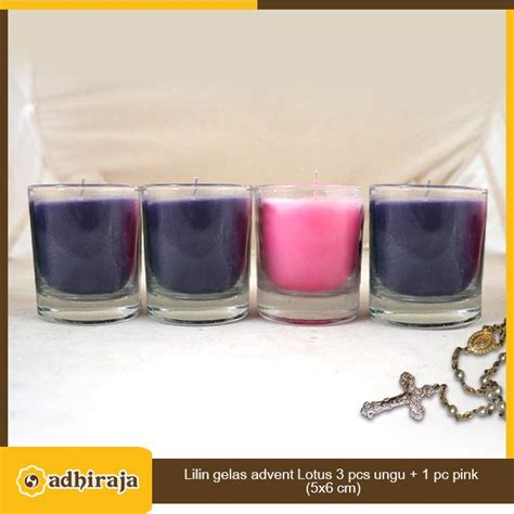 Jual Lilin Doa Advent Adven Ungu Pink Lilin Rohani Misa Natal