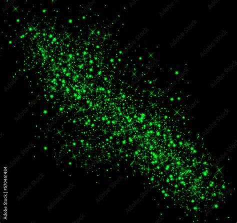 Foto De Green Sparkling Falling Star Stardust Trail Magic Glittering