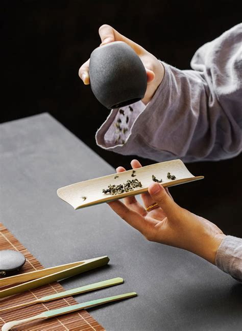 Handmade Green Bamboo Cha Dao 4 Pcs Gongfu Tea Ceremony Utensils Tools