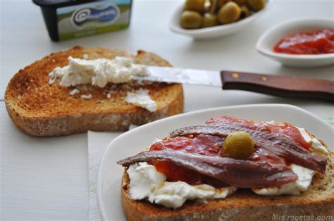 Mis Recetas Com Tosta De Crema De Queso Con Aceitunas Mermelada De