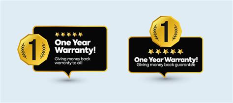 1년 보증 밝은 청록색 배경의 황금색과 검은 색의 1 년 보증 스탬프 배지 라벨의 다양한 디자인 보증 카드 우표 벡터 스톡 일러스트 보증 태그 및 스티커 황금색으로 소셜