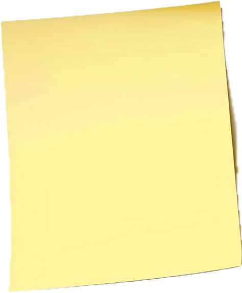 Blank Yellow Sticky Note With Curled Corner 43024313 Png