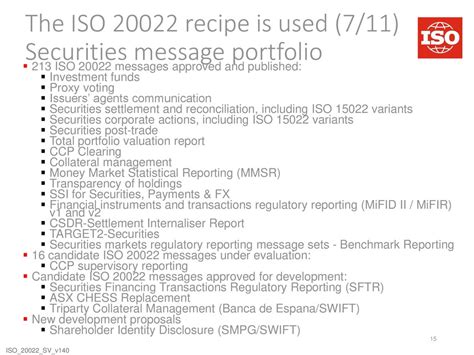 The Success Of ISO Universal Financial Industry Message Scheme Ppt