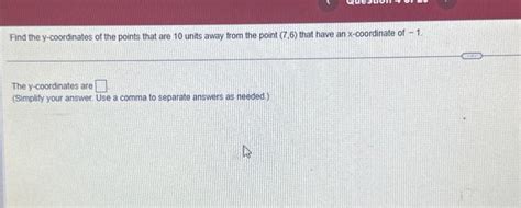 Solved Y Coordinate Chegg