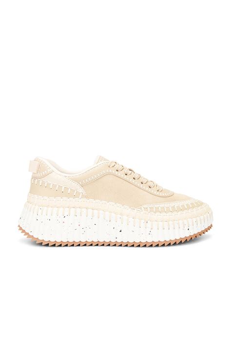 Chloe Nama Sneaker In Blossom Beige Fwrd