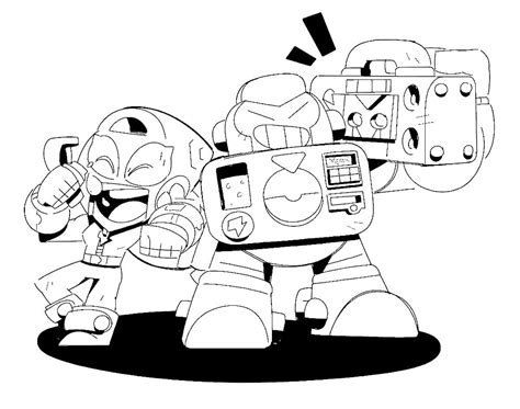 Раскраска Вольт из Браво Старс. Бравлер Surge Brawl Stars - Раскраскина