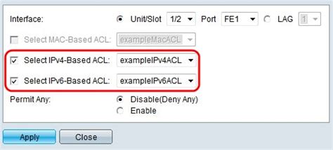 Add Access Control List Acl To Interface Binding On Sx500 Series