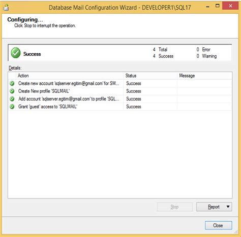 Sql Server Database Mail Ve Gmail Ile Kullanımı Çözümpark