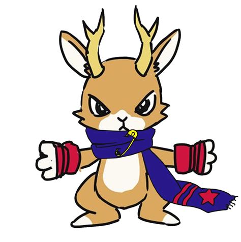 Pyontomon Digimon Digimon Creature Gloves Scarf Solo Star