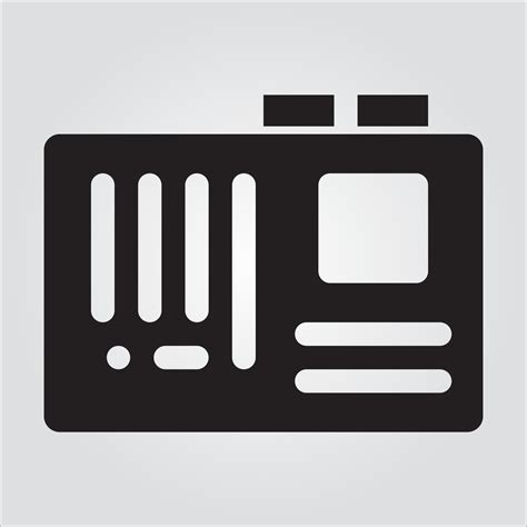 Isolated Motherboard Computer Component Glyph Eps 10 Graphic 7968962 Vector Art At Vecteezy