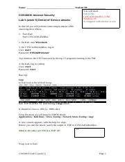 Cos Lab Docx Name Student Id You Will Need Kali Vm Cos Internet Security