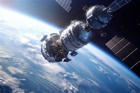 绕地球执行各种任务的卫星图片素材 正版创意图片600205196 摄图网
