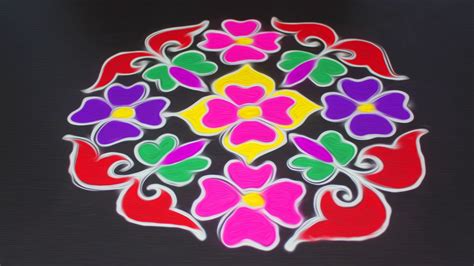 New Rangoli Design Using Dots