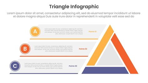 Triangle Base Shape Infographic Template Banner With Sharp Triangle And