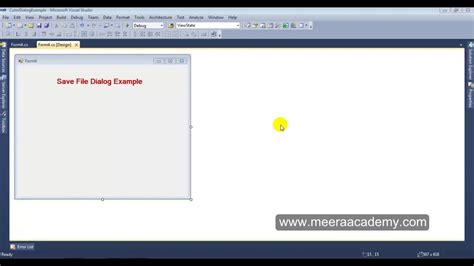 Save File Dialog Windows Application In Youtube