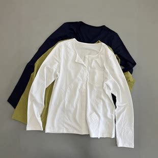 913莱赛尔顺滑细腻纯色v领长袖t恤女休闲风弹力上衣体恤衣服潮 阿里巴巴