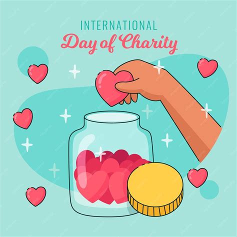 국제 자선 행사의 날 무료 벡터