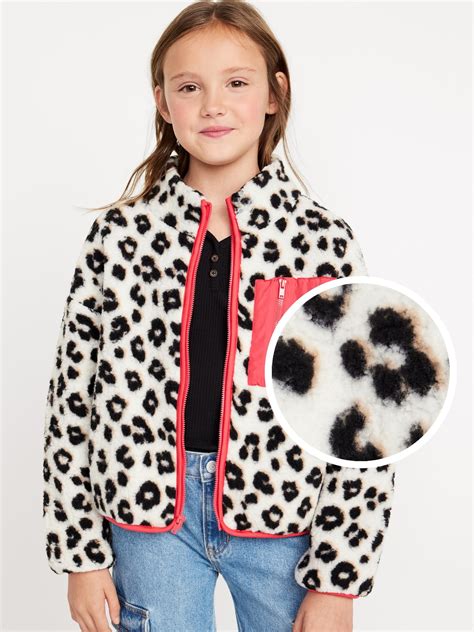 Cozy Sherpa Zip Pocket Jacket For Girls Old Navy