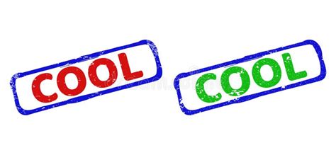 Cool Bicolor Rough Rectangular Stamp Seals With Unclean Styles Stock