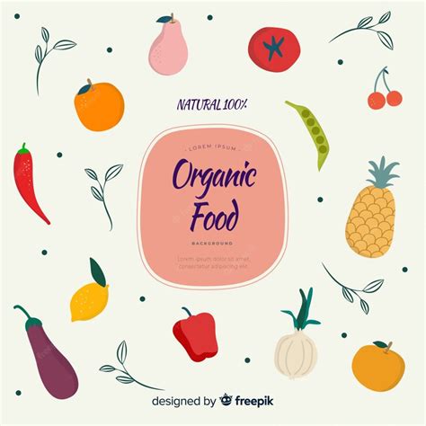 손으로 그린 음식 배경 무료 벡터