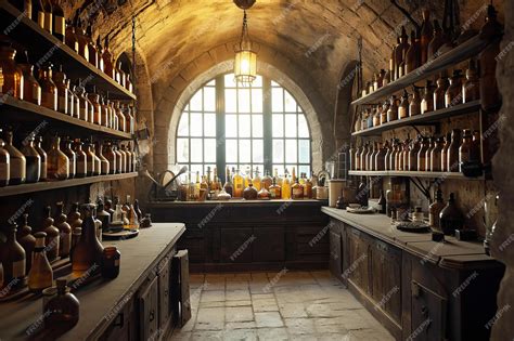 Premium Photo Arcane Wizard Laboratory Generate Ai