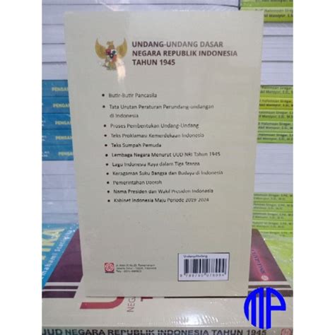 Jual Buku Uud Nri Tahun 1945 Beserta Amandemen Di Seller Noelle
