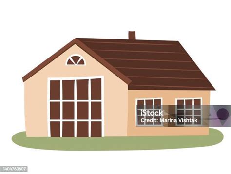 Ilustrasi Vektor Rumah Terisolasi Benda Yang Digambar Dengan Tangan