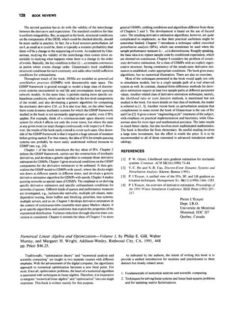numerical linear algebra and optimizatio pdf system of linear