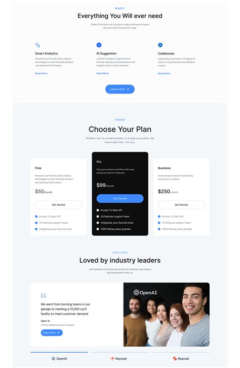 Saas Landing Page Behance