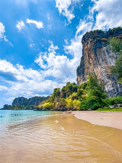 Railay And Phra Nang Cave Beach In Krabi Thailand Stock Image Image