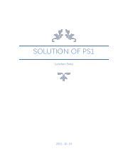 Problem Set Solution Pdf SOLUTION OF PS Luochen Feng Preload The Required